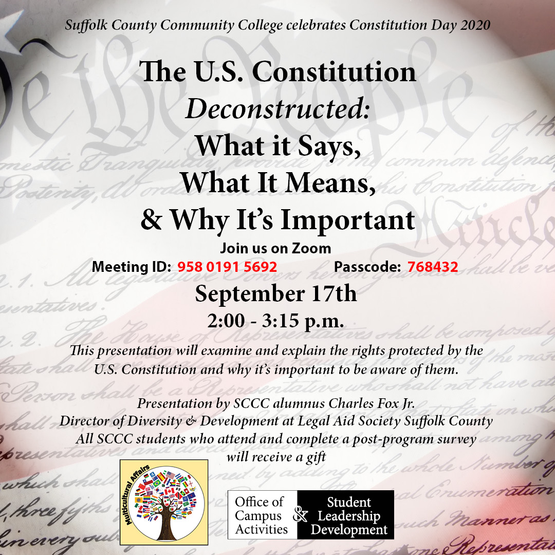 Constitution Day Program with Charles Fox, Jr. ’03 hosted by ...