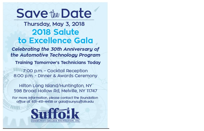 SAVE THE DATE: Thursday, May 3, 2018 SALUTE TO EXCELLENCE GALA ...